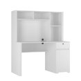 Computer Desk with Hutch & Bookshelf,Wood Executive Desk Teens Student ...
