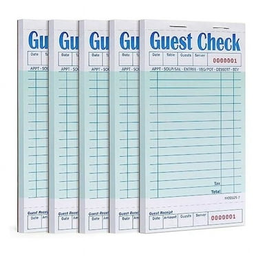 [500] Gorilla Supply Guest Check Book 3.4" x 6.73" Server Notepads ...