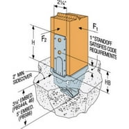 Simpson Strong-Tie ABU88Z 8-Inch x 8-Inch Standoff Post Base ZMAX ...
