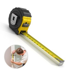 Ryobi 25 ft. Tape Measure with Overmold and Wireform Belt Clip ...