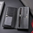 Men's Slim PU Leather Wallet, Large Capacity for Checks, Credit Cards ...