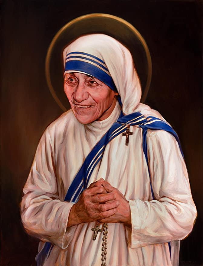 Iconic Arts Laminated 15x20 Poster: Mother Teresa - Helping Small ...