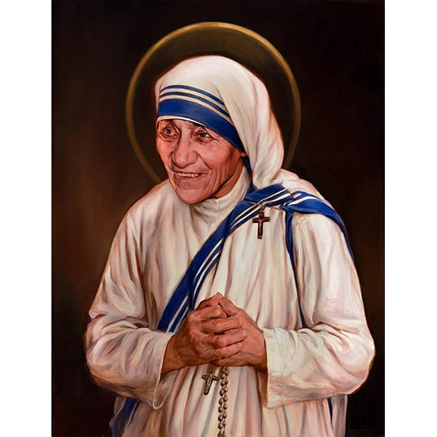 Iconic Arts Laminated 15x20 Poster: Mother Teresa - Helping Small ...