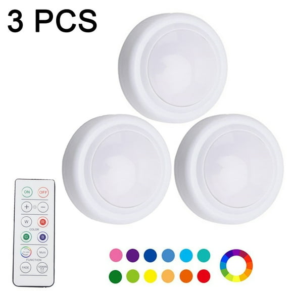 Great Value Color Changing Waterproof Mini LED Puck Lights with Remote ...