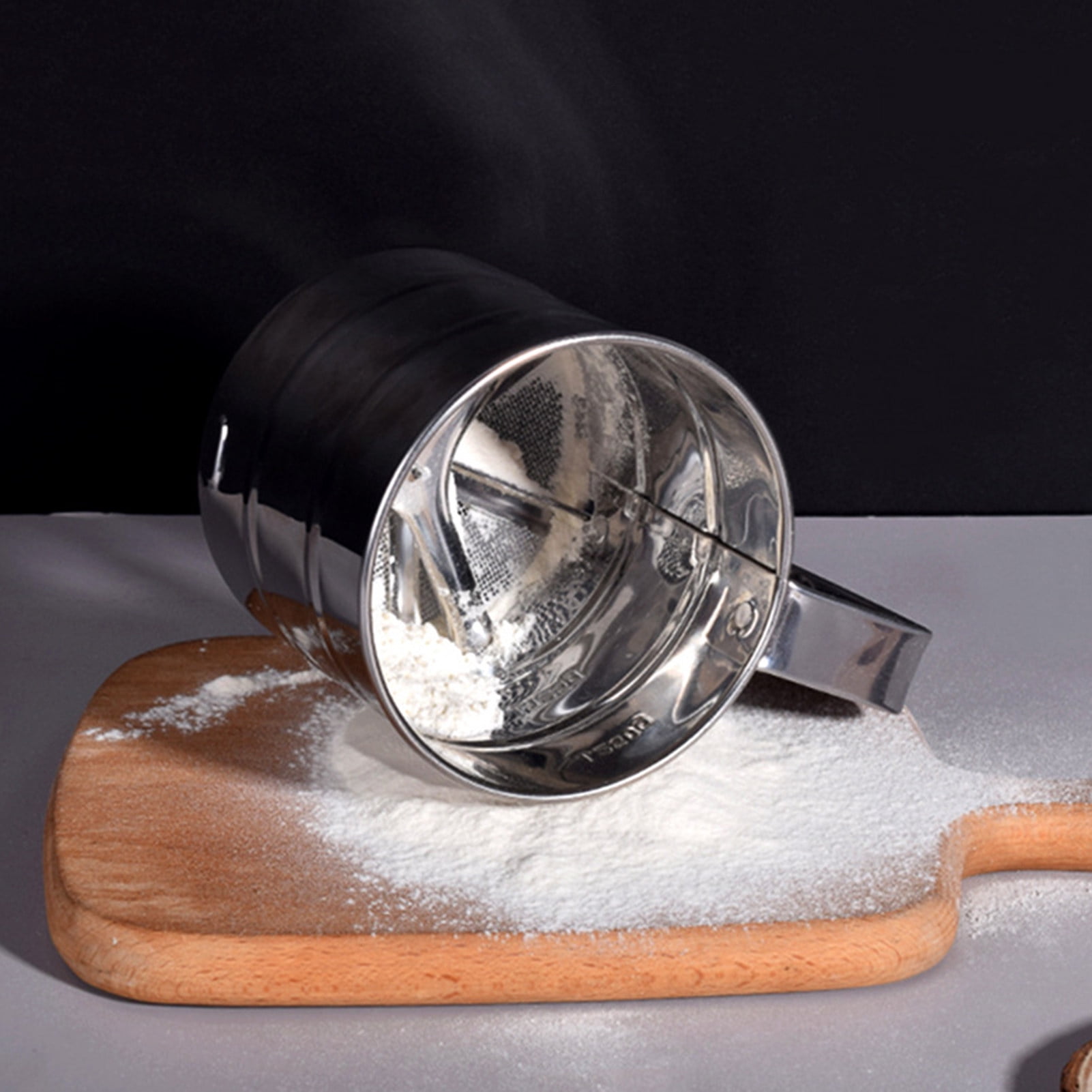 Zyhtgyee Flour Sieve Powder Sieve Fine Mesh Stainless Steel Hand press ...