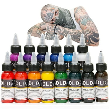 DLD professional tattoo ink 14-color primary color multi-color settings, micro-carved pigment ...
