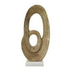 24", 21"H Gold Marble Abstract Sculpture with Black Base, by ...