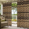 Aztec Tribal Stripe Outdoor Curtains for Patio, Ethnic Chevrons Zigzags ...