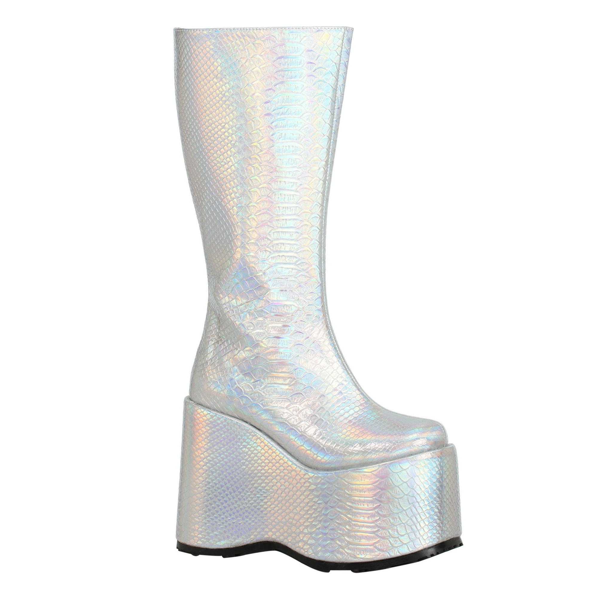 Click here for Ellie Shoes Womens Silver Holographic Galactic Boo... prices