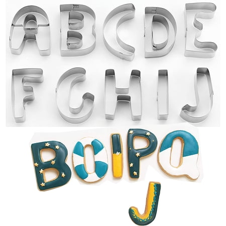 ShengHai 26-Piece Large Alphabet Cookie Cutter Set (A - Z), Stainless ...