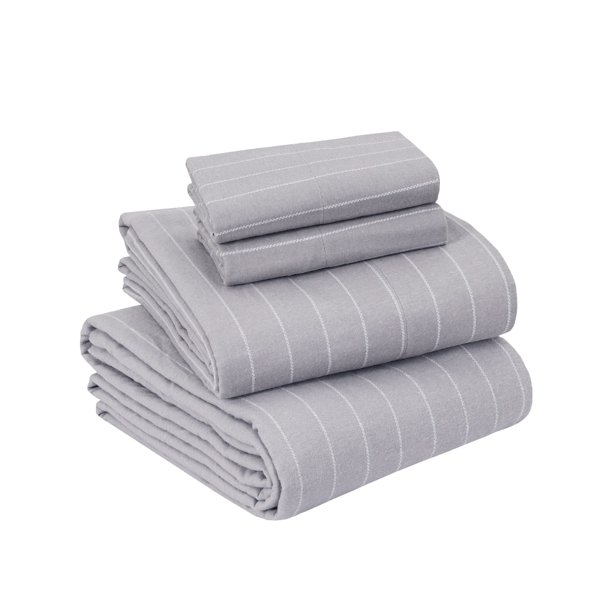 Sleepdown 100% Cotton Flannel Sheets Queen - Warm & Cozy Heavyweight ...