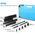 Capri Tools 3/8" Drive Master Impact Socket Set with Adapters and ...