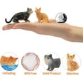 Toymany 8-Piece Grey & Orange Cat Figurine Set, Realistic Kitten Toys ...