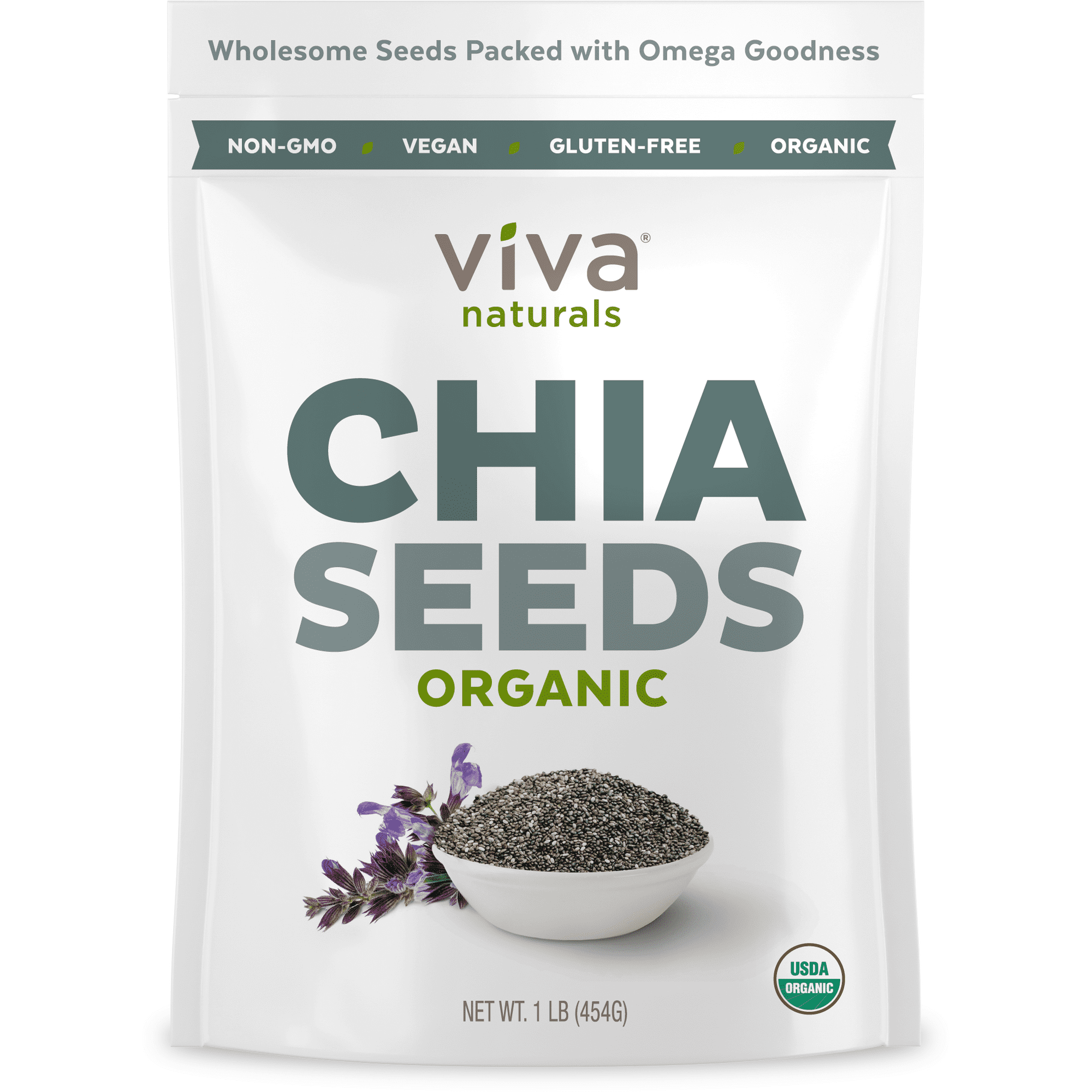 Click here for Viva Naturals Organic Raw Chia Seeds (1 Lb) 1 Lbs prices