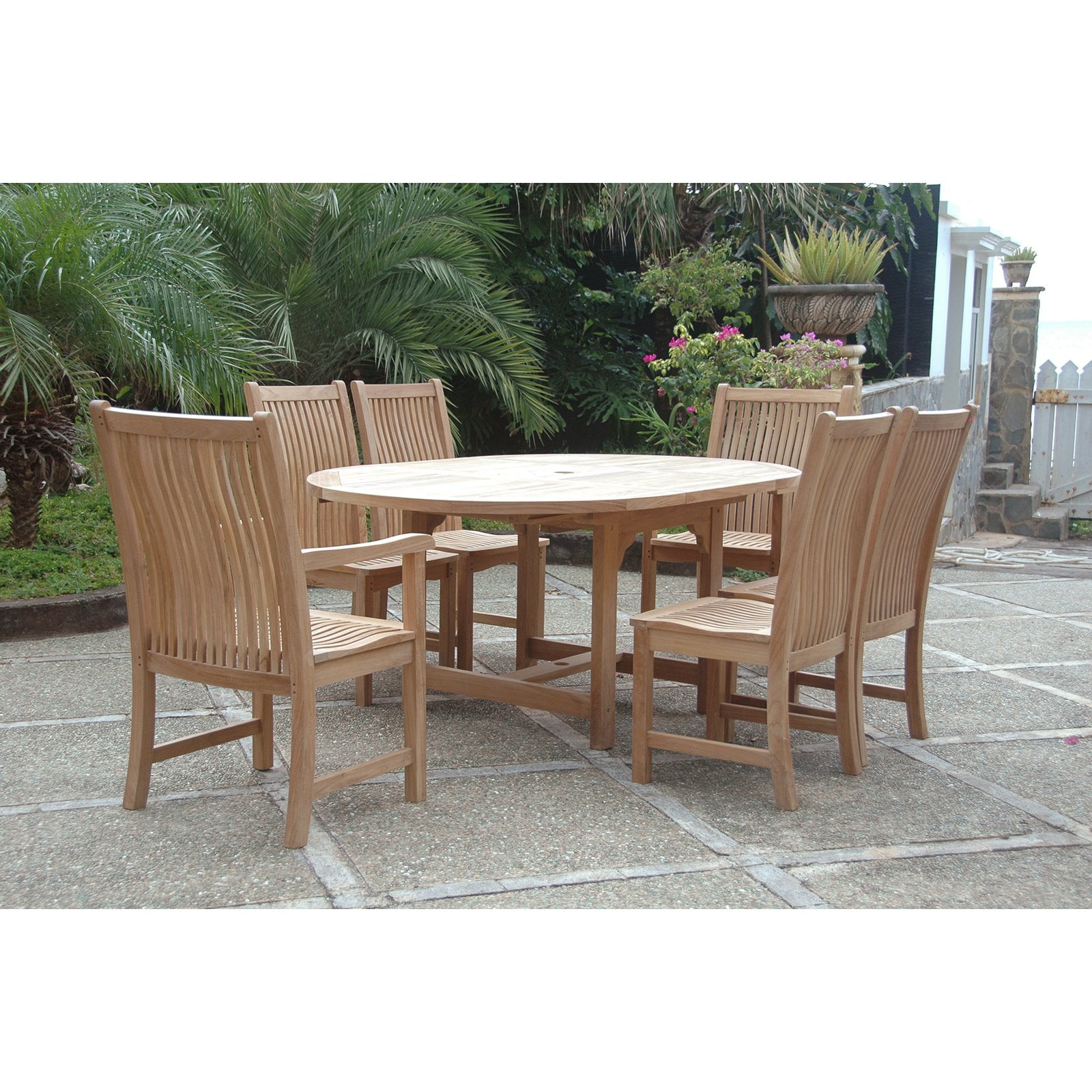 Anderson Teak Chicago 7 Piece Patio Dining Set - Walmart.com