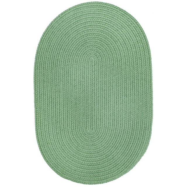 Indoor/Outdoor Solid Green Area Rug, Braided Textured Design, 4Ft. X ...