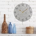 10" Artistic Round Wall Decorative Desk Clock Gray Flashing Pattern ...
