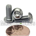 - #10-32 x 1/2" Button Head Socket Screws, ASME B18.3, Stainless Steel ...