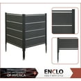 Enclo Bessemer 4ft x 3.3ft WoodTek Vinyl Privacy Screen Kit- Charcoal ...