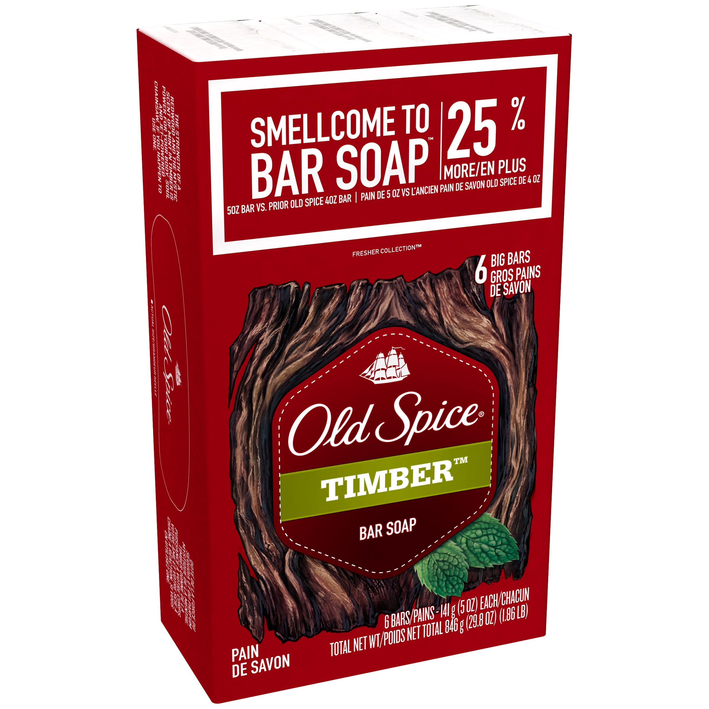 3 Pack Old Spice Fresher Collection Timber Scent Mens Bar Soap 5 Oz 3 Pack Old Spice Fresher Collection Timber Scent Mens Bar Soap 5 Oz