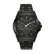 Bulova Men's Diamonds Black Dial Two Tone Bracelet Watch 98D129 ...