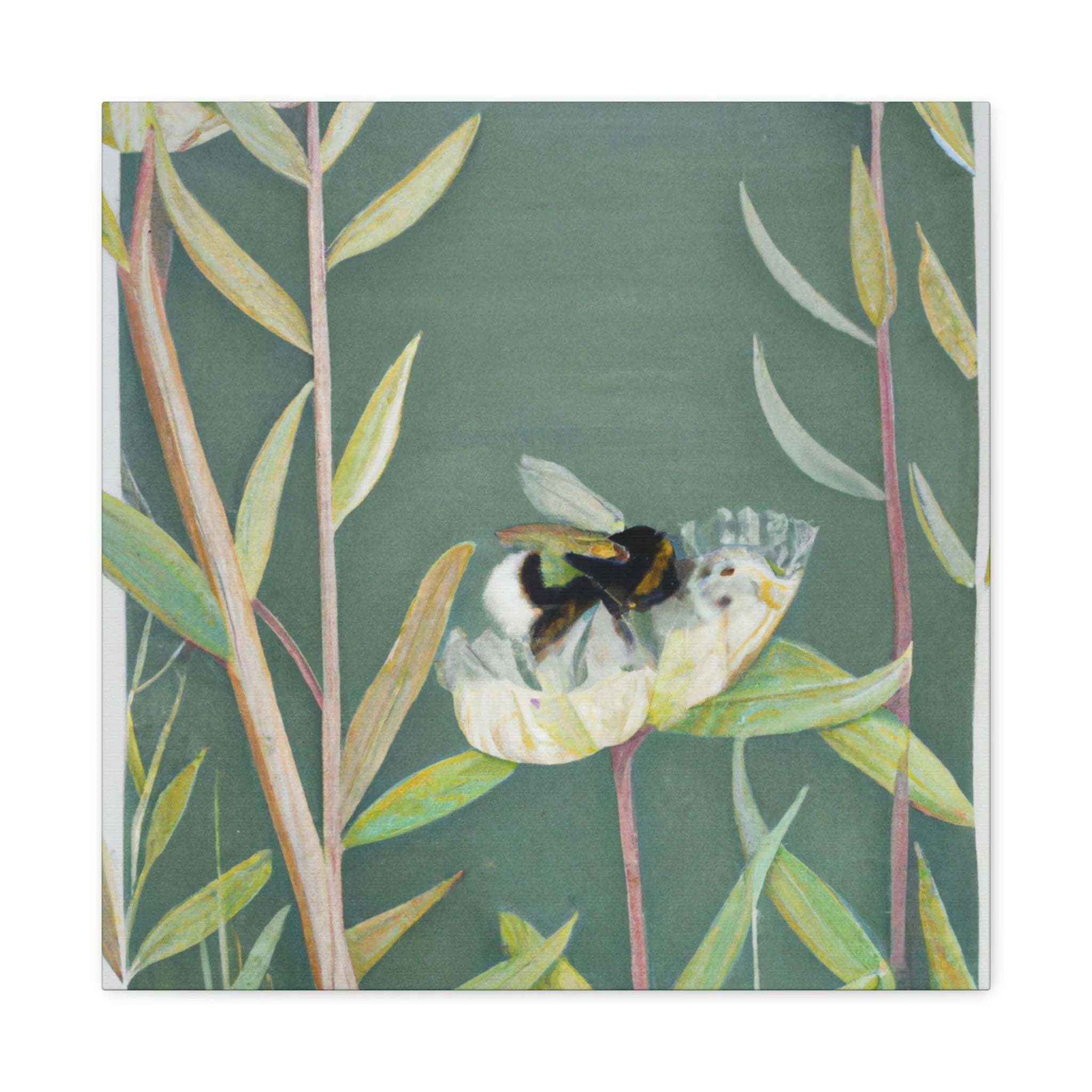 Bumblebee In Blooms - Canvas - Walmart.com