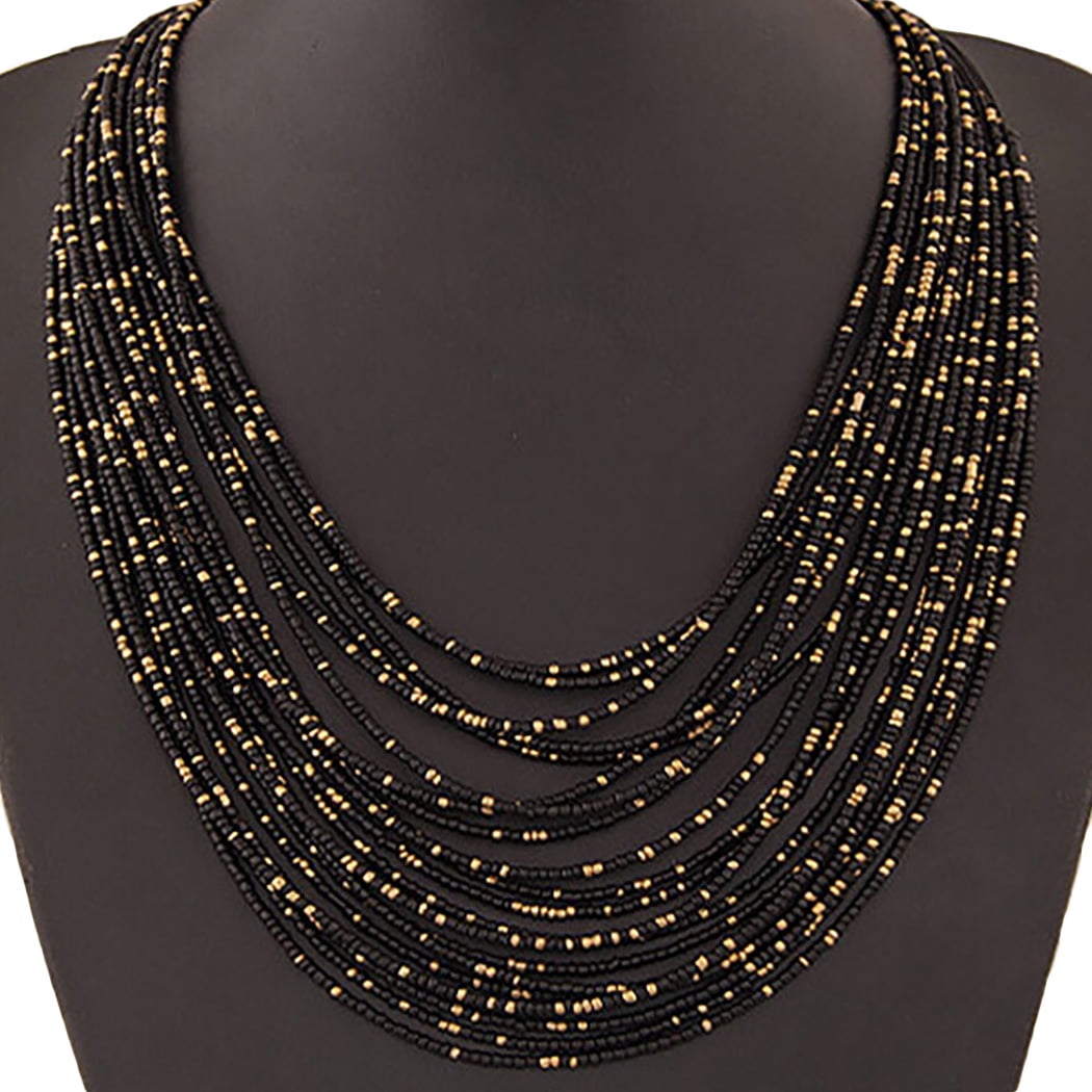 Click here for Bangcool Multilayer Necklace Beaded Vintage Adjust... prices