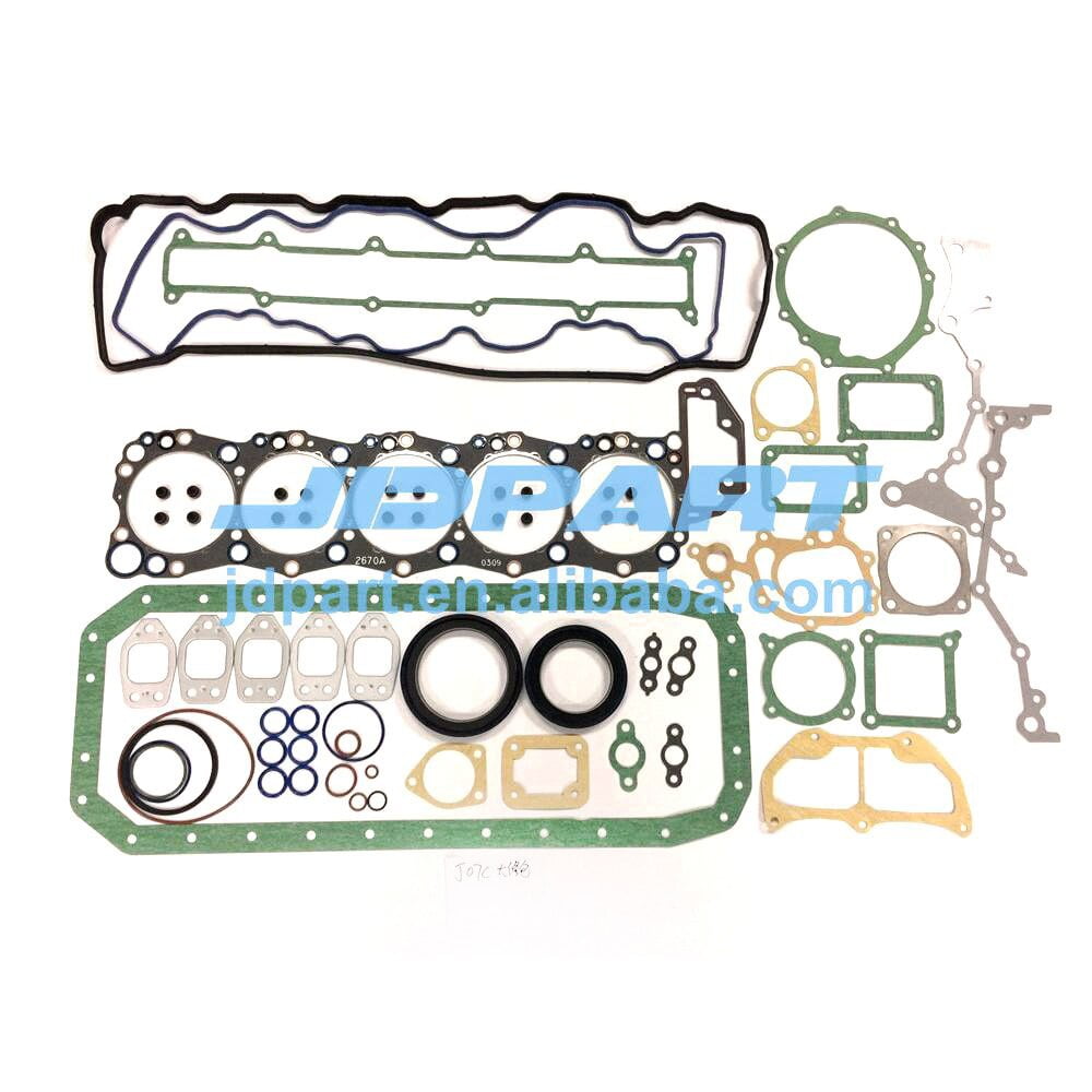 J07C J07CT Overhaul Gasket Kit For Hino Engine wheel loader truck excavator - Walmart.com