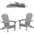Folding Adirondack Chair, Seizeen 2PCS Wooden Outdoor Patio Chairs ...
