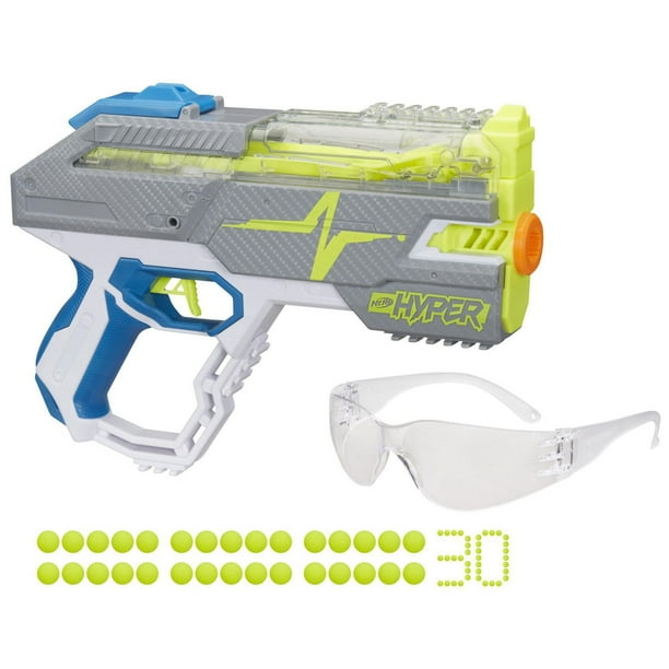 Nerf Hyper Rush-40 Pump-Action Blaster -- Includes 30 Nerf Hyper Rounds ...