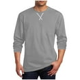 Big and Tall Men‘s Long Sleeve T-Shirt - Solid Color Casual Comfort Tee ...