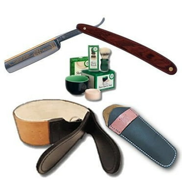 DOVO Straight Razor Set 5/8 Olivewood Scales and Luxury Shave Set ...
