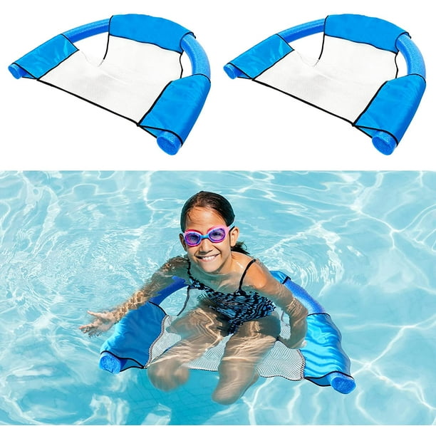 2 Pack Pool Noodle Sling Mesh Chair for Swimming Pool Noodles, Foldable ...