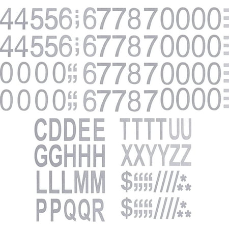 480 Pieces 10 Sheets Self-Adhesive Vinyl Letters Numbers Kit, Mailbox ...