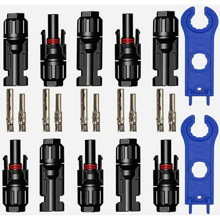 5 Pairs PV Connector, MC4, Photovoltaic Solar Connector with Hex Keys ...