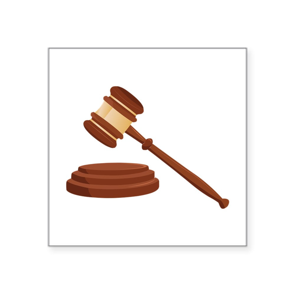 CafePress - Judge Gavel Sticker - Square Sticker 3" x 3" - Walmart.com