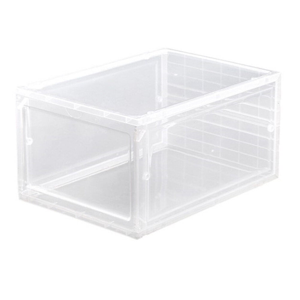 Upgrator 30 Pack Shoe Storage Boxes For Shoes Transparent Plastic Dustproof And Scratch Resistant Rectangular Shape 13.4x10.4x7.3in