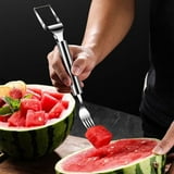 SPOORYYO 2-in-1 Watermelon Slicer Fork Set - Stainless Steel Fruit ...