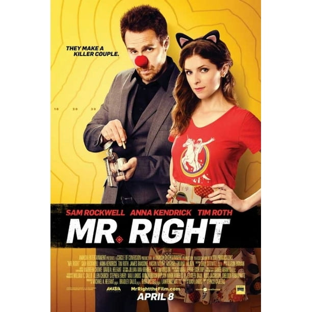 Mr. Right Movie Poster (11 x 17) - Item # MOVEB60455 - Walmart.com