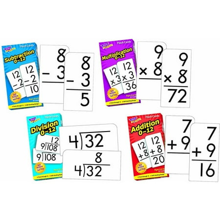 Trend Enterprises Math Operations Flash Cards Pack, Set of 4 - Walmart.com