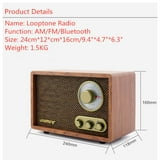 LoopTone AM FM Radio for Home,Classic Retro Radios with Bluetooth Play ...