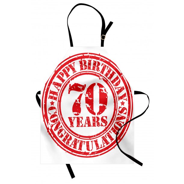 70th Birthday Apron 70 Years Congrats Symbol Icon Grunge Looking Stamp 70th-birthday-apron-70-years-congrats-symbol-icon-grunge-looking-stamp