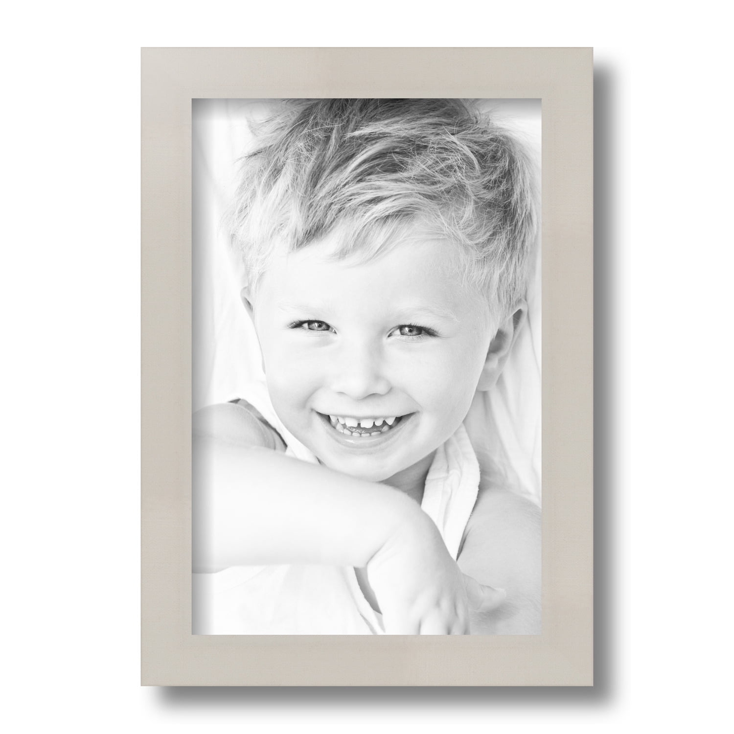 ArtToFrames 8x12 Inch Slanted Lip White Picture Frame, This White Wood ...