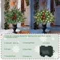 2 Pack 26 Inch Artificia Outdoor Christmas Pot Planter fillers Trees ...