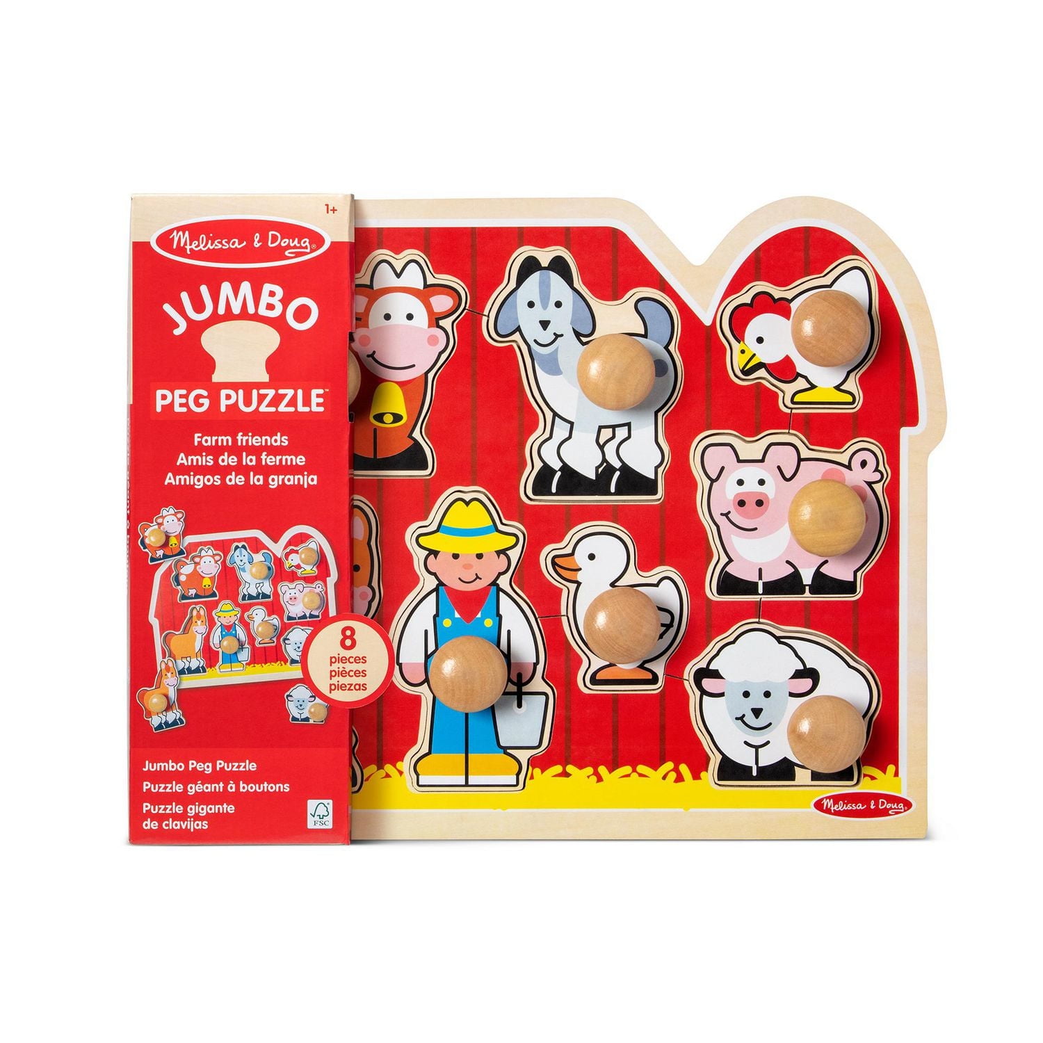 Click here for Melissa & Doug Farm Animals Jumbo Knob Wooden Puzz... prices