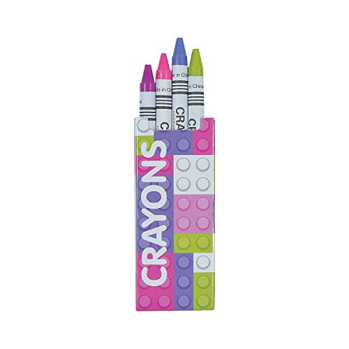 Fun Express Girl Color Brick Crayons - 24 Pieces - Educational and ...