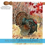 Toland Home Garden Wild Turkey Fall Thanksgiving Flag Double Sided ...
