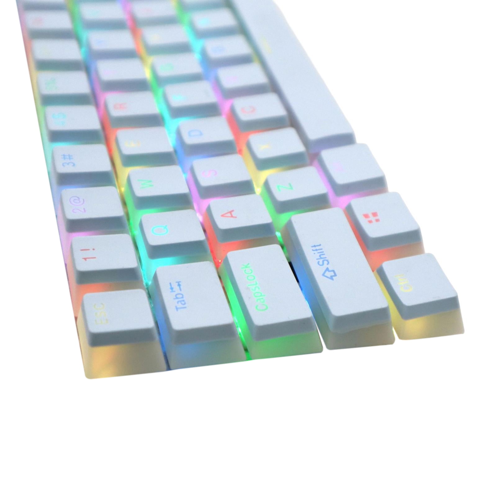 Lomubue PBT Key Caps Bicolor Half Transparent Pudding Design Glitter ...