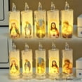 LED Prayer Candle, Flameless Battery Operated Decorative Candle With ...