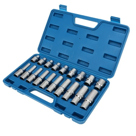 Torque Socket Set,19 PCS 1/2in Dr Star Female Socket Set Star Female ...